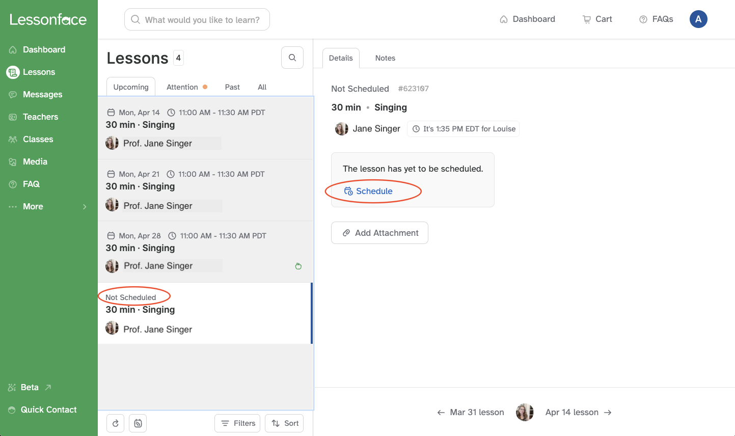 Help and FAQ | Lessonface