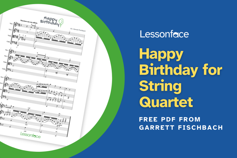 Happy Birthday for String Quartet - Free Sheet Music | Lessonface
