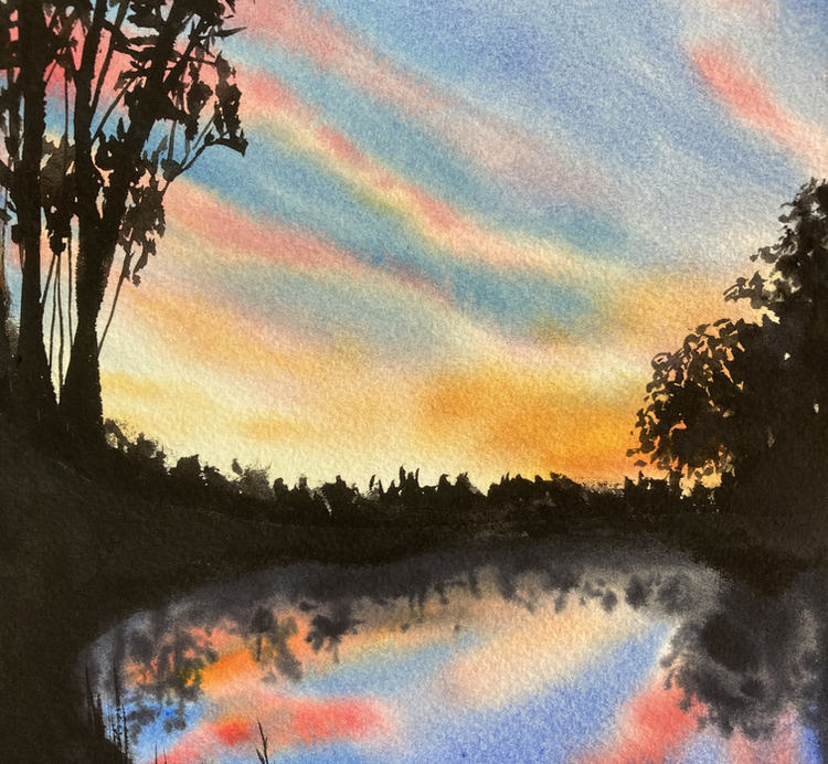 Watercolor: Introduction to Wet Into Wet Techniques: Skies, Clouds and ...