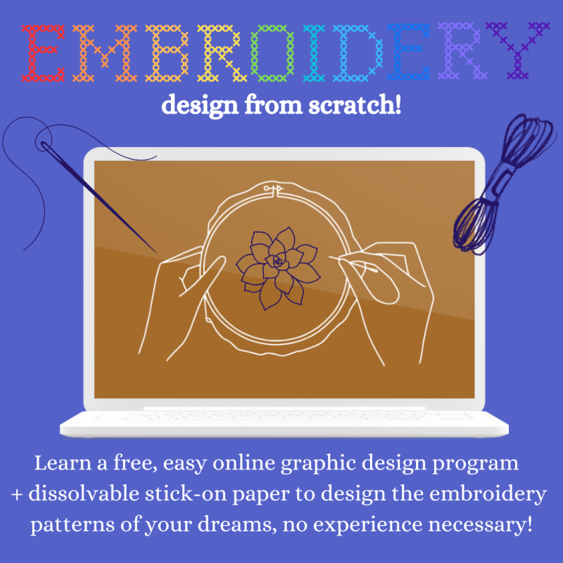 Design/Print Custom Embroidery Patterns on Your Laptop | Lessonface